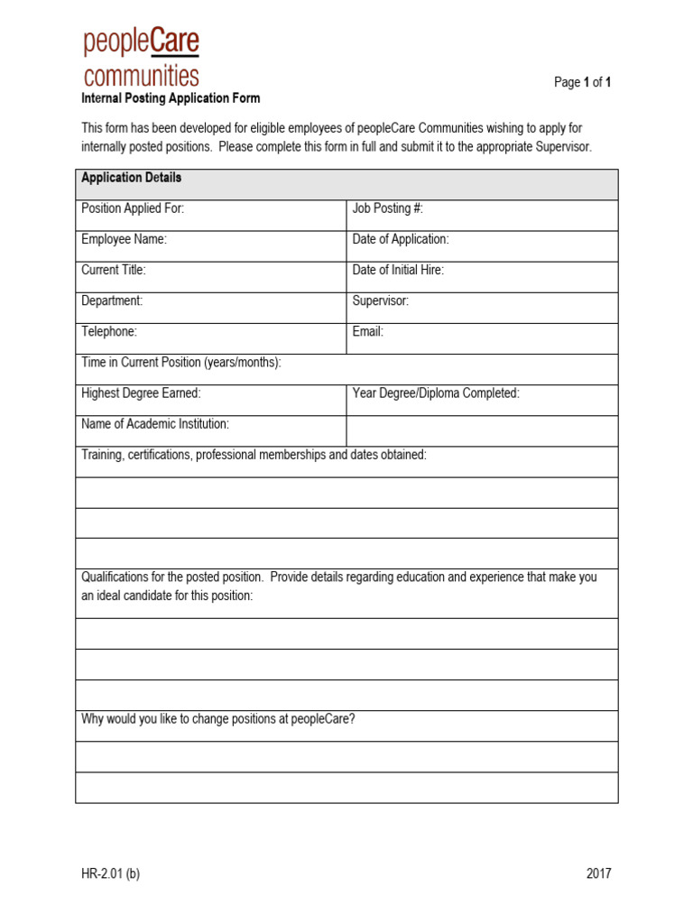 Internal Job Posting Application | PDF