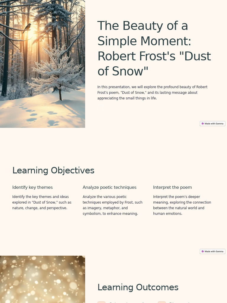 The-Beauty-of-a-Simple-Moment-Robert-Frosts-Dust-of-Snow | PDF | Poetry ...