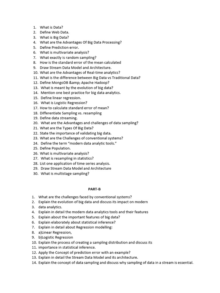 Da Important Question Ia-1 | PDF | Regression Analysis | Statistics