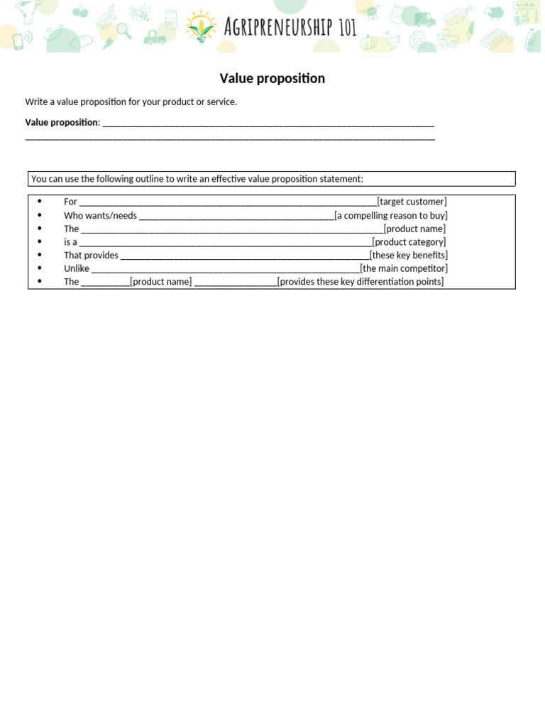 BmzqucivGfzuHJm8 VznPDoL30rIguGcn Handout Value Proposition | PDF
