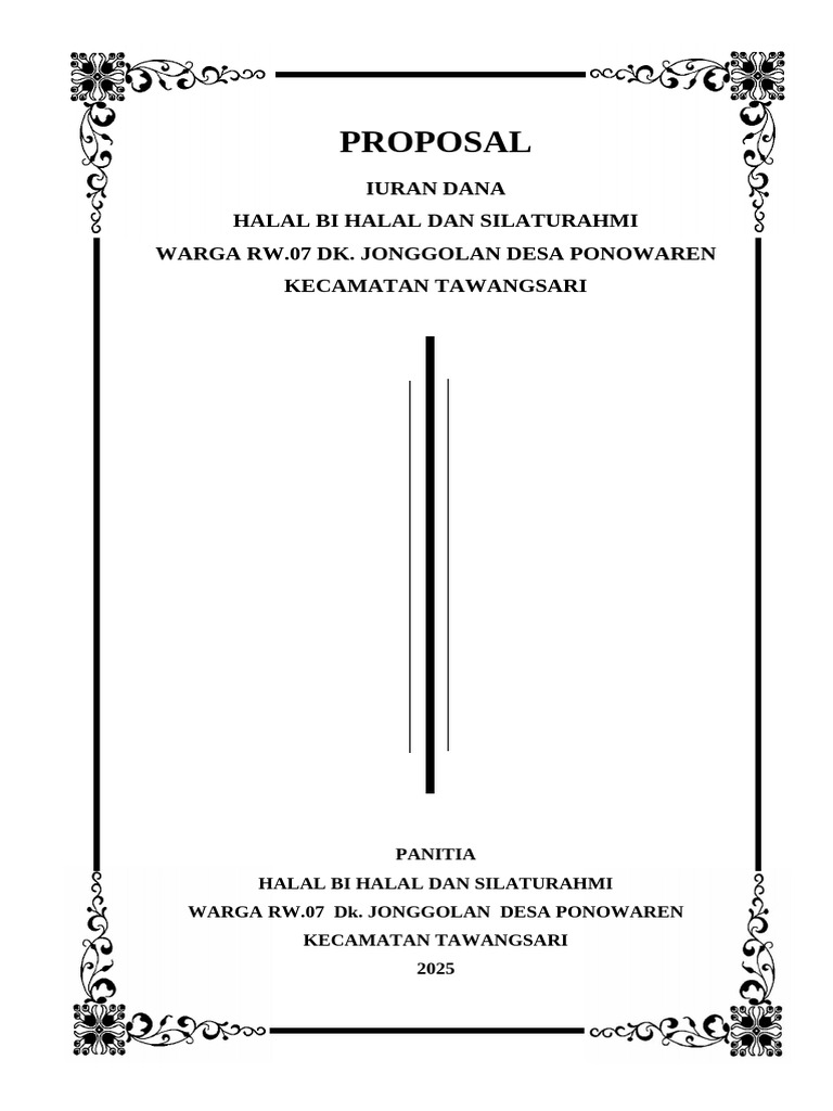Proposal Halal Bi Halal 2025 RW.07 | PDF