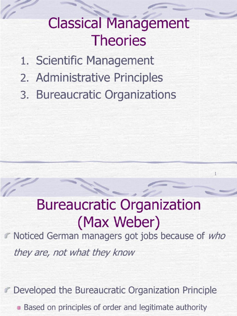 Classical MGMT Theories | PDF