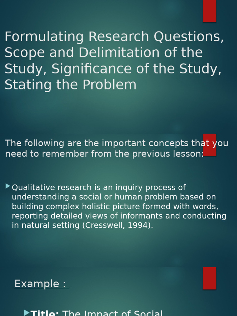 Formulating Research Questions (Practical Research Module 3) | PDF ...