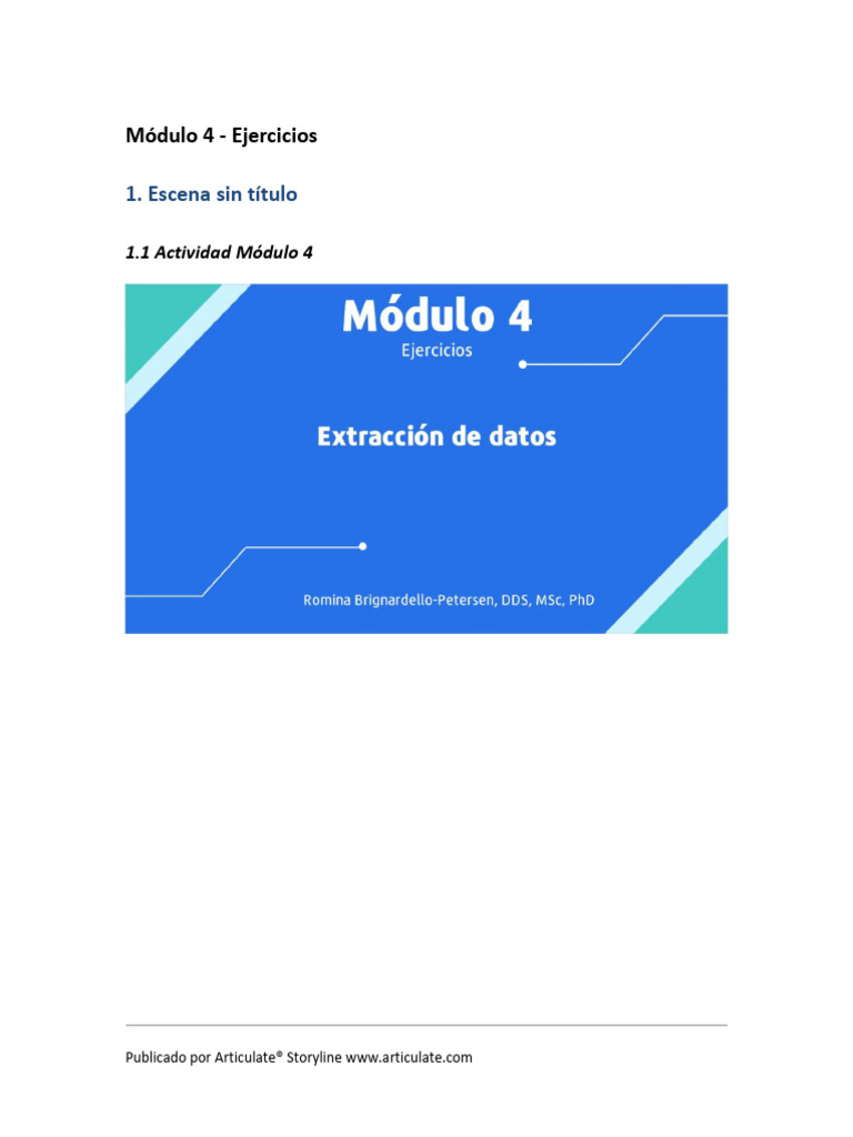 Módulo 4 - Ejercicios | PDF