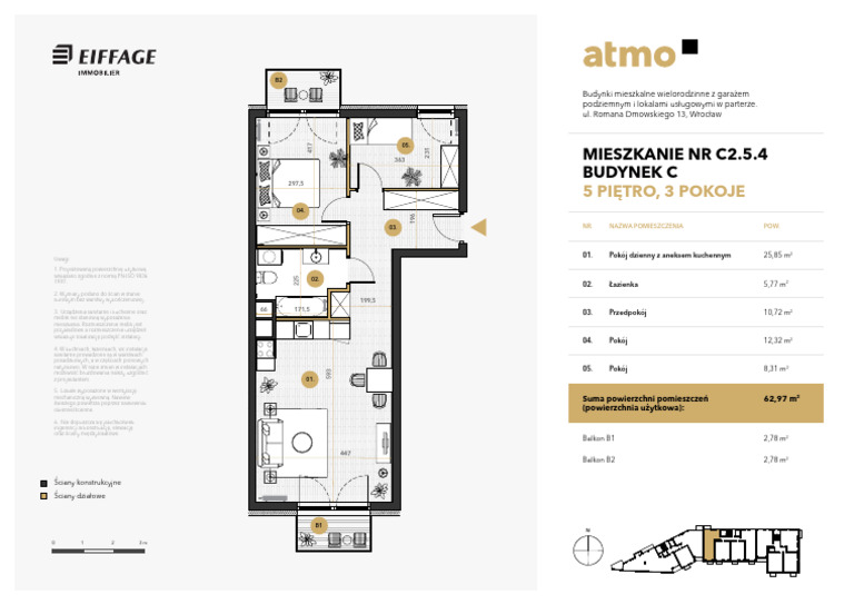 Eiffage Atmo Karta Mieszkania c2-5-4 | PDF
