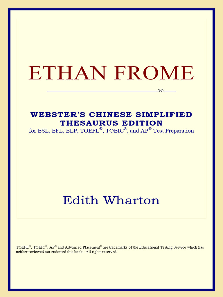 Edith Wharton - Ethan Frome (Webster's Chinese-Simplified Thesaurus ...