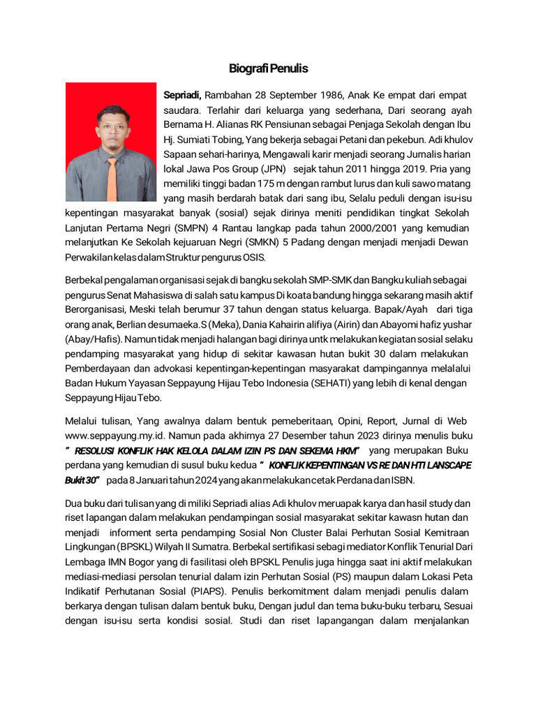 Biografi Sepriadi | PDF