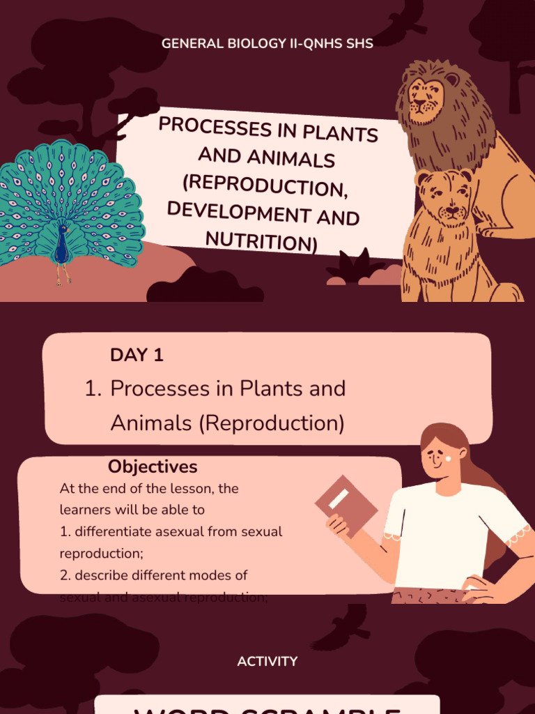 Q4 Week 1 Plants and Animal Reproduction Development and Nutrition ...