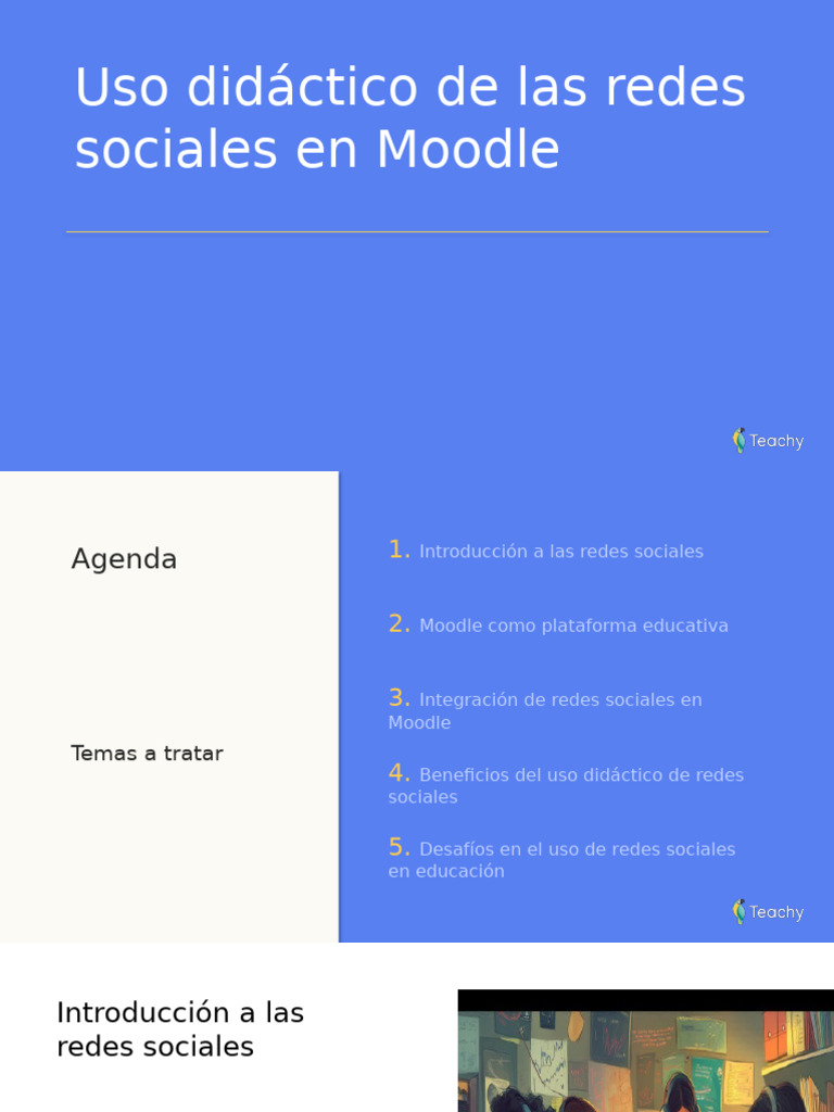 Slide - Uso Didáctico de Las Redes Sociales en Moodle | PDF | Moodle | Aprendizaje