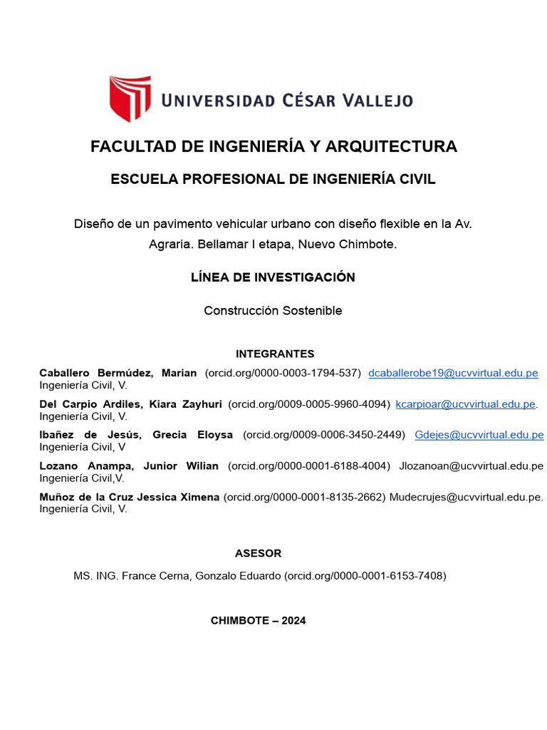 Pavimento-Trabajo de Investigacion | PDF | Ingeniería de confiabilidad ...