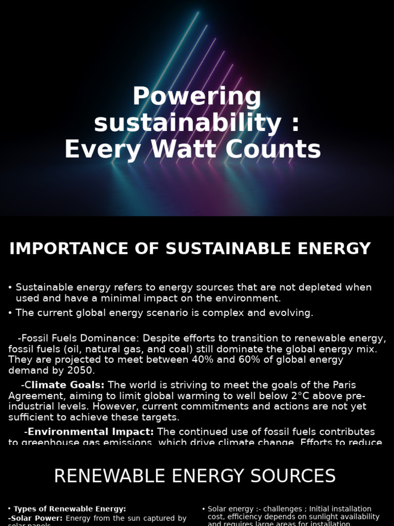 Sustainable Energy: Future Trends & Challenges | PDF | Energy ...