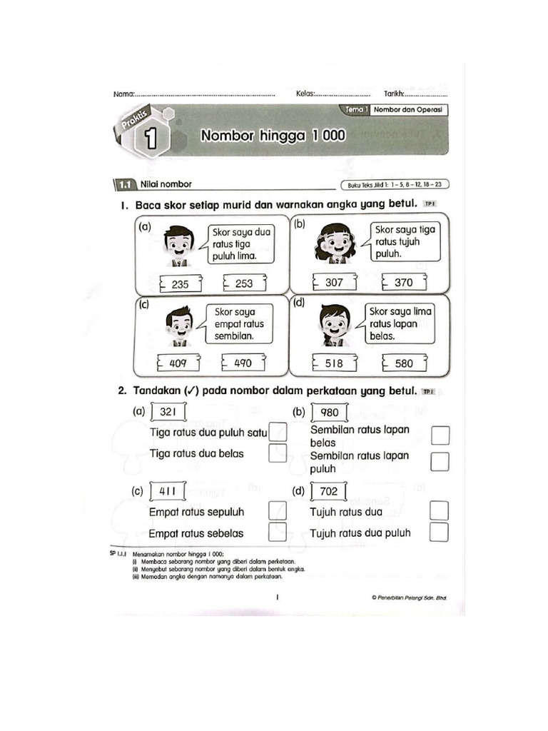 Matematik Tahun 2 | PDF