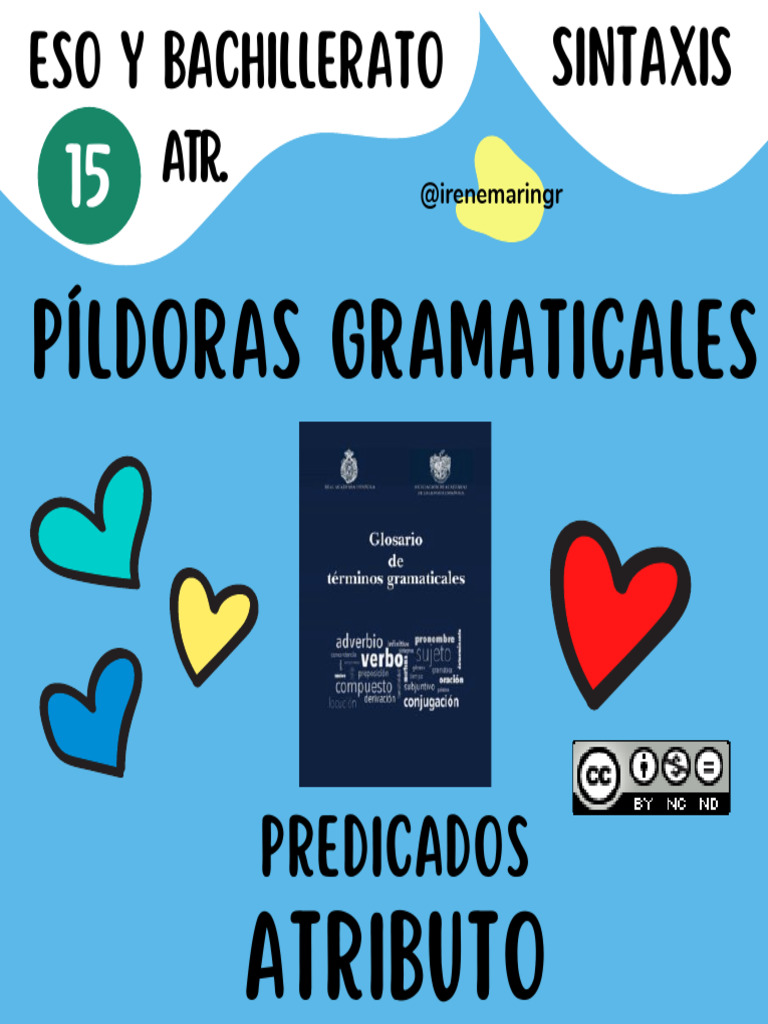 Píldoras Gramaticales. Predicados. Atributo | PDF | Predicado ...