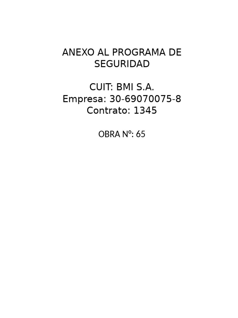 Anexo Programa de Seguridad | PDF | Salud global | Pandemia