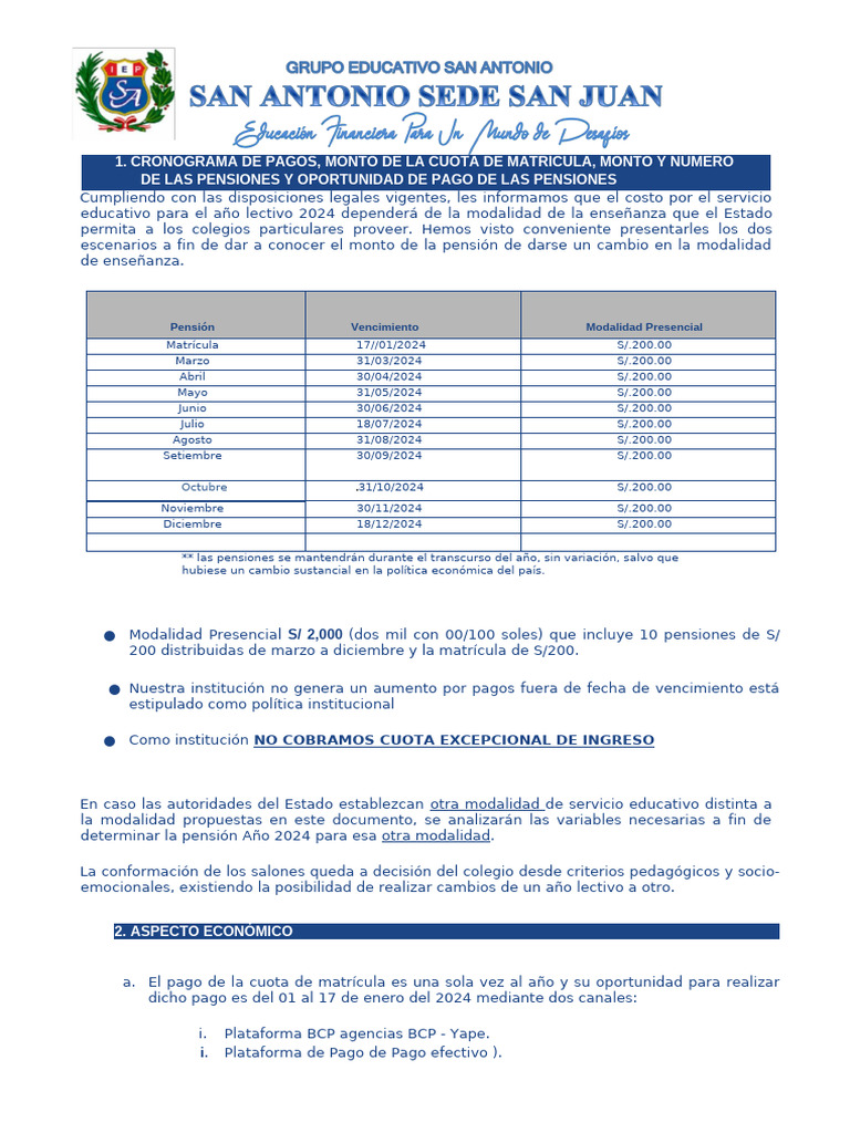 MONTO Y OPORTUNIDAD 2024 | PDF
