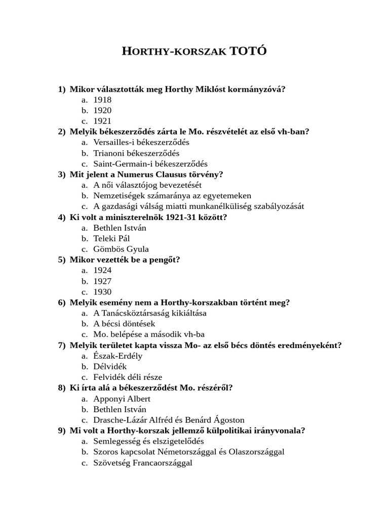 Horthy | PDF