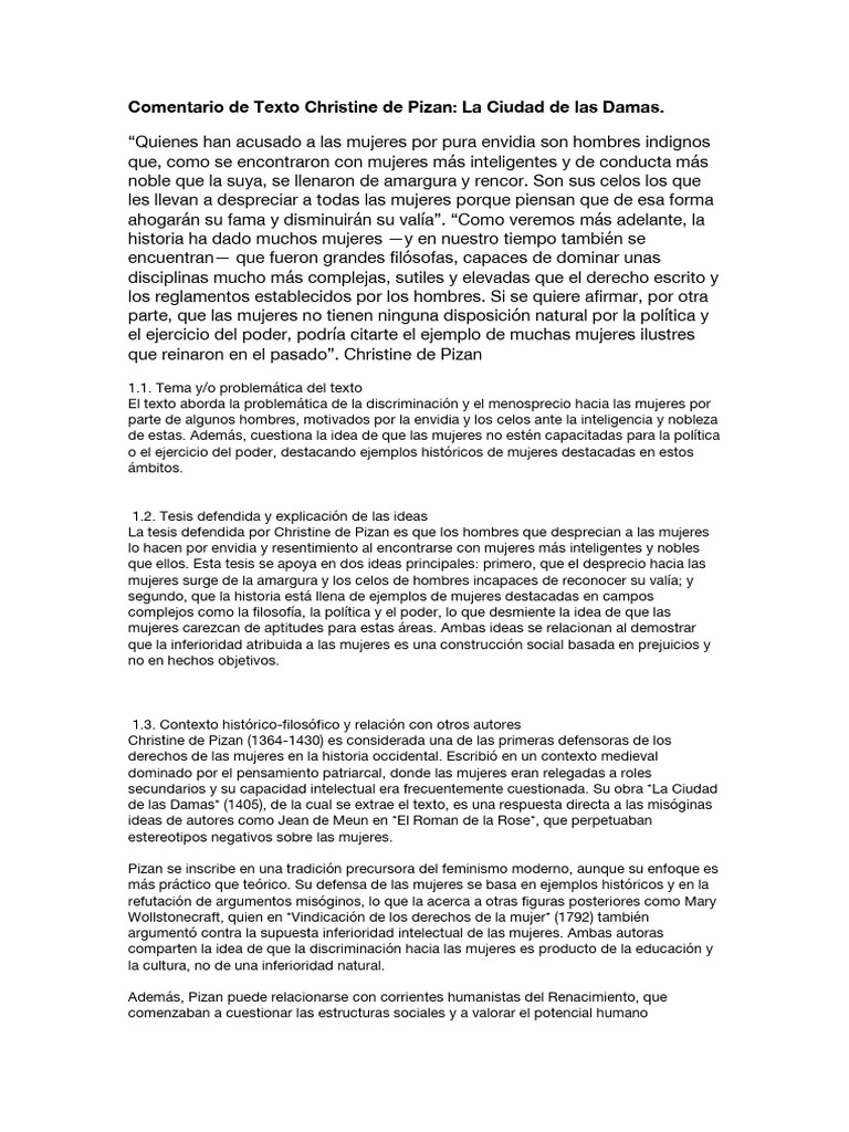 Christine de Pizan | PDF | Mujer | Educación en artes liberales