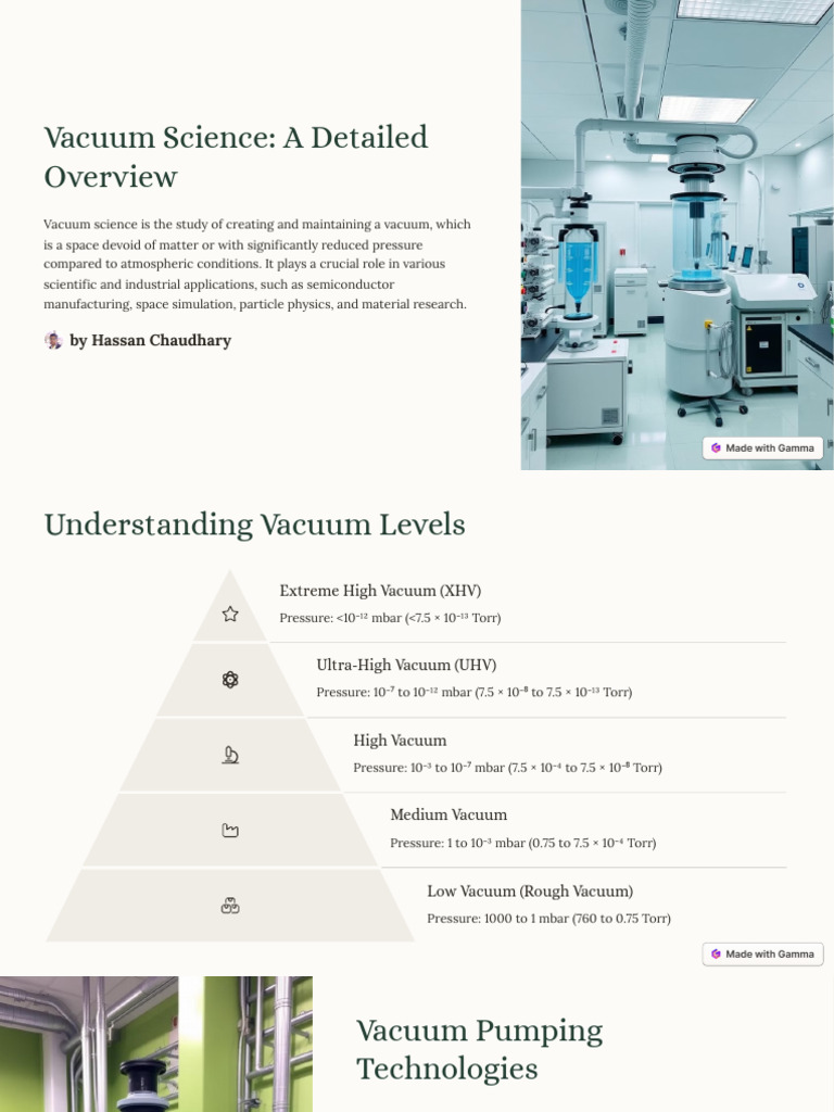 Vacuum Science A Detailed Overview | PDF | Vacuum | Applied And ...