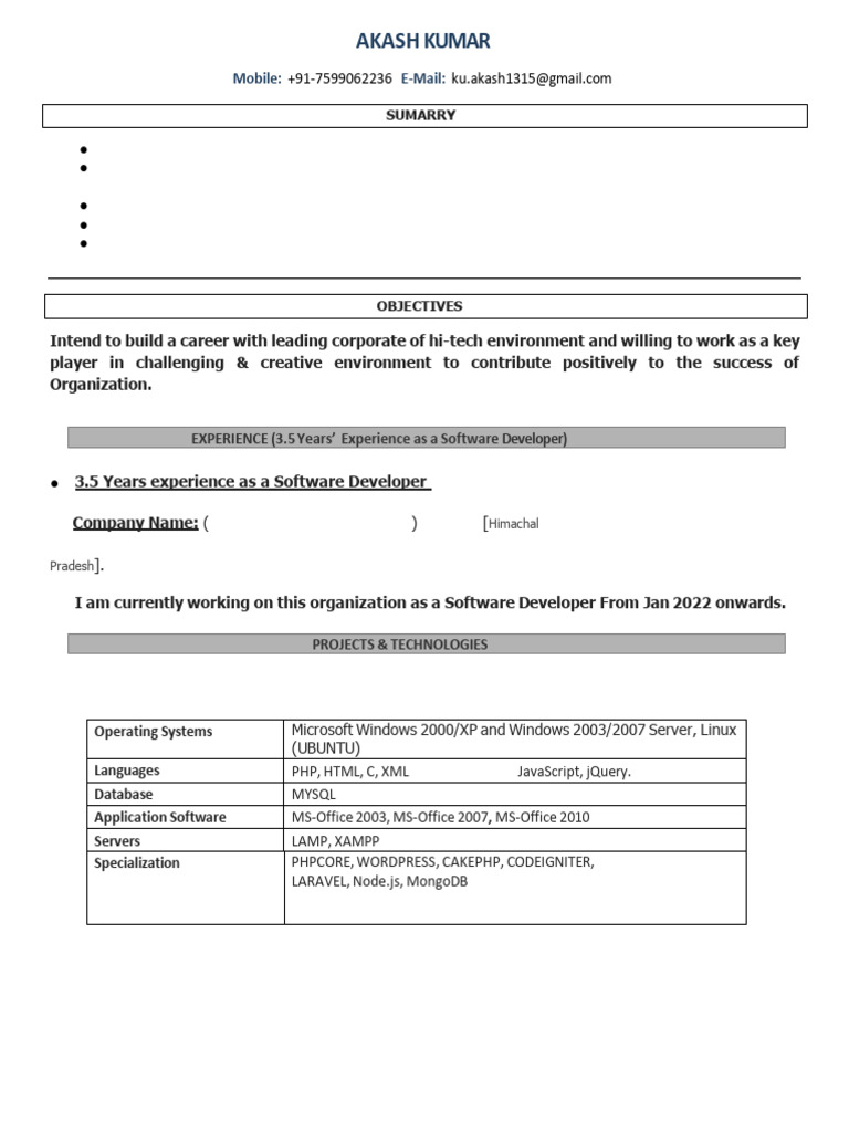 Naukri AKASHCHAUHAN (6y 0m) | PDF | Computing | Software