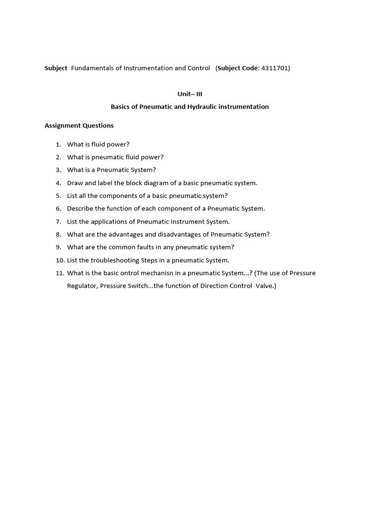 FIC-Unit 3 Assignment | PDF