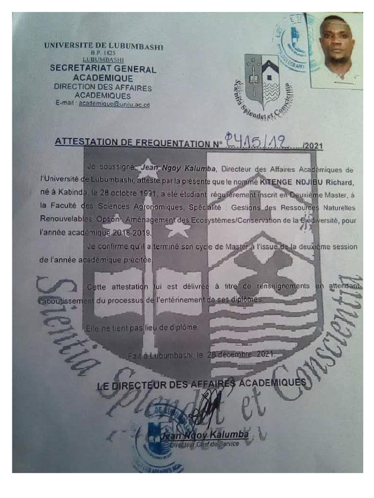 Mes Titres Academiques | PDF