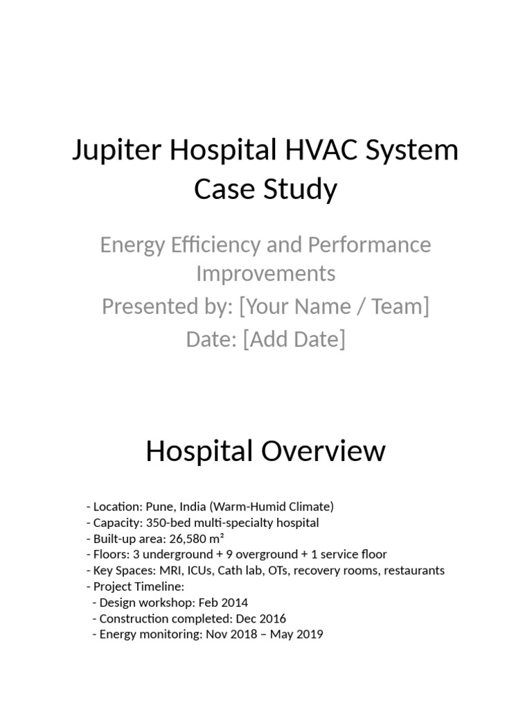 Jupiter Hospital HVAC Case Study | PDF