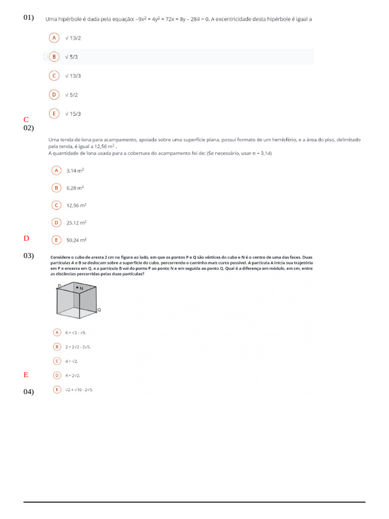 REVISÃO FINAL EsSA 1 COM GABARITO | PDF