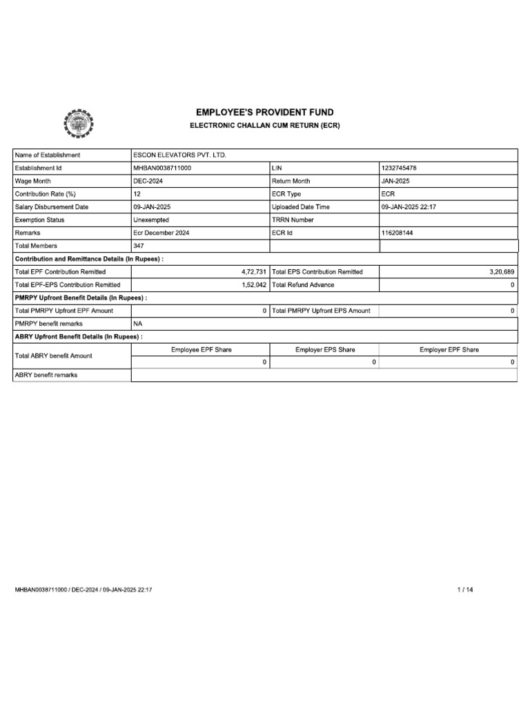 Escon PF Ecr - Dec 24 | PDF