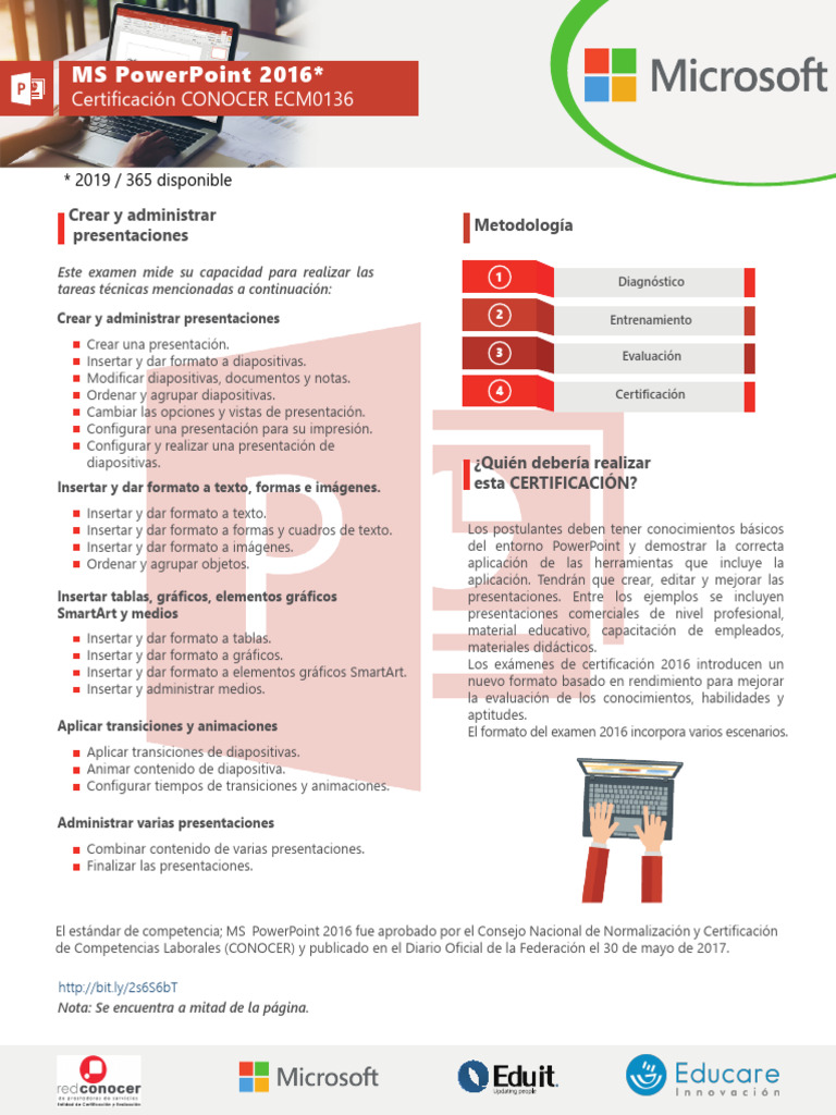 ECM0136MS PowerPoint 2016, 2019 o 365 | PDF | Microsoft PowerPoint ...
