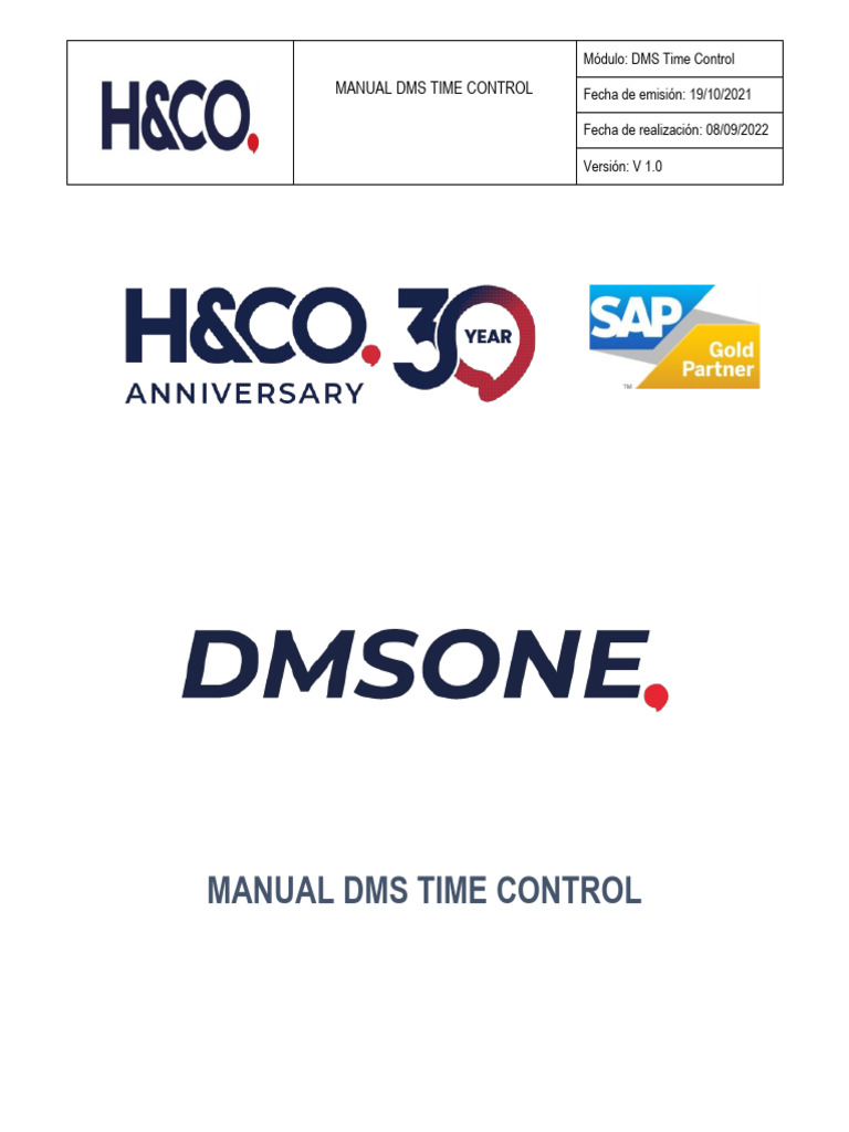 HCO DMS One Time Control - Manual Última Versión | PDF | Ventana (informática) | Software