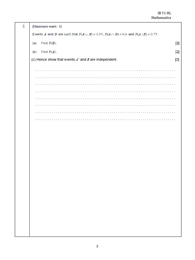 07 Statistics and Probability Test P2 No Normal | PDF