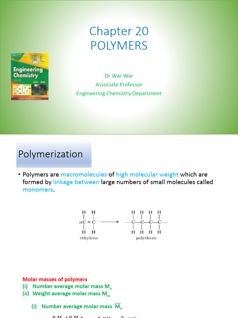 Chapter 20 Polymers Part 1 | PDF | Polymerization | Polymers