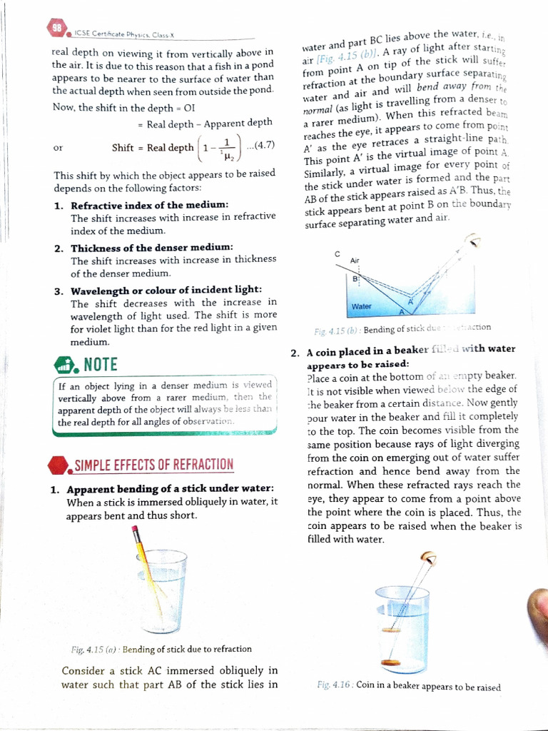 Applications of Refraction | PDF | Refraction | Light