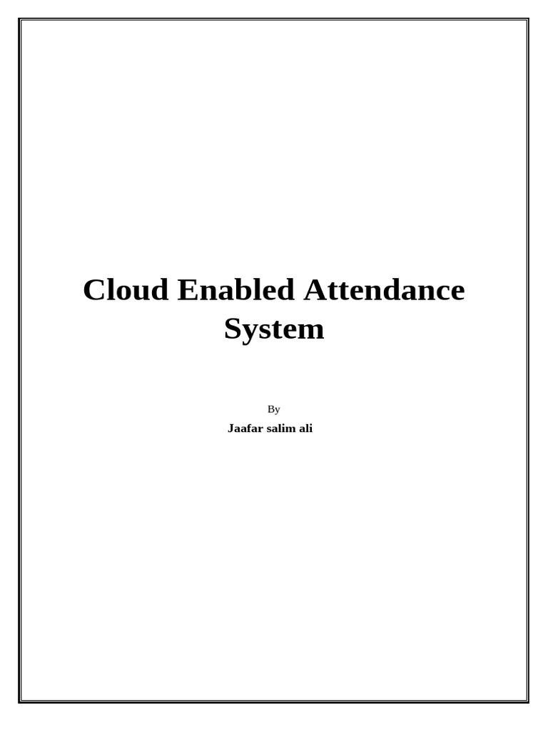 Cloud-Based RFID Attendance System | PDF | Radio Frequency ...
