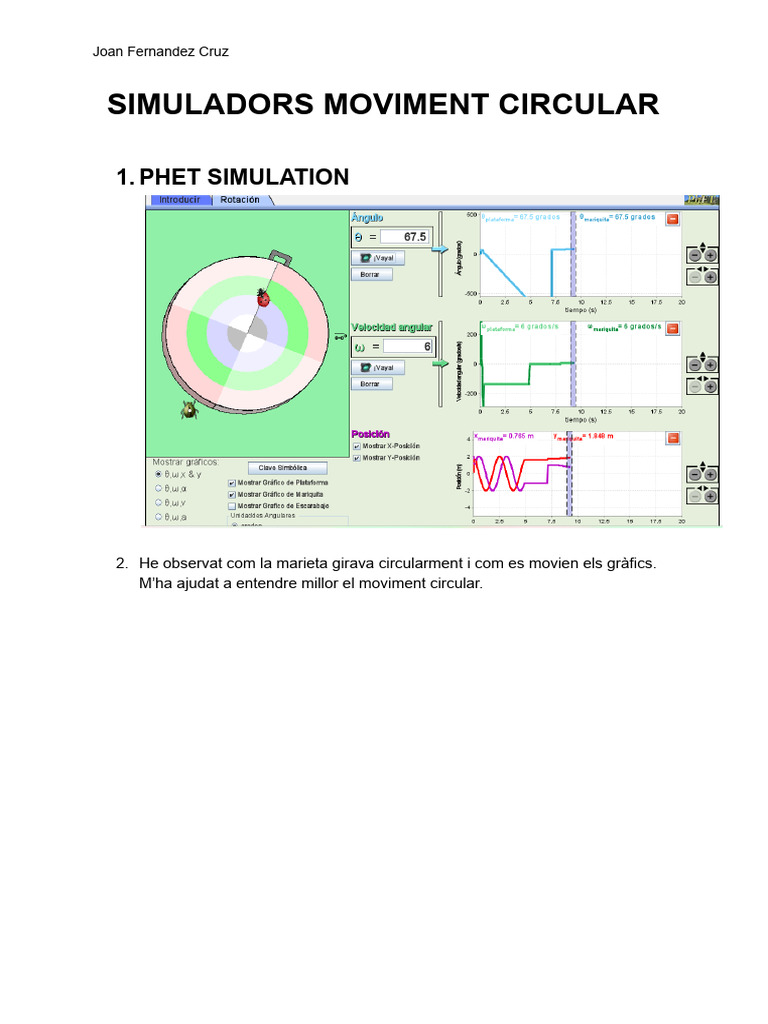 Simuladors Moviment Circular | PDF