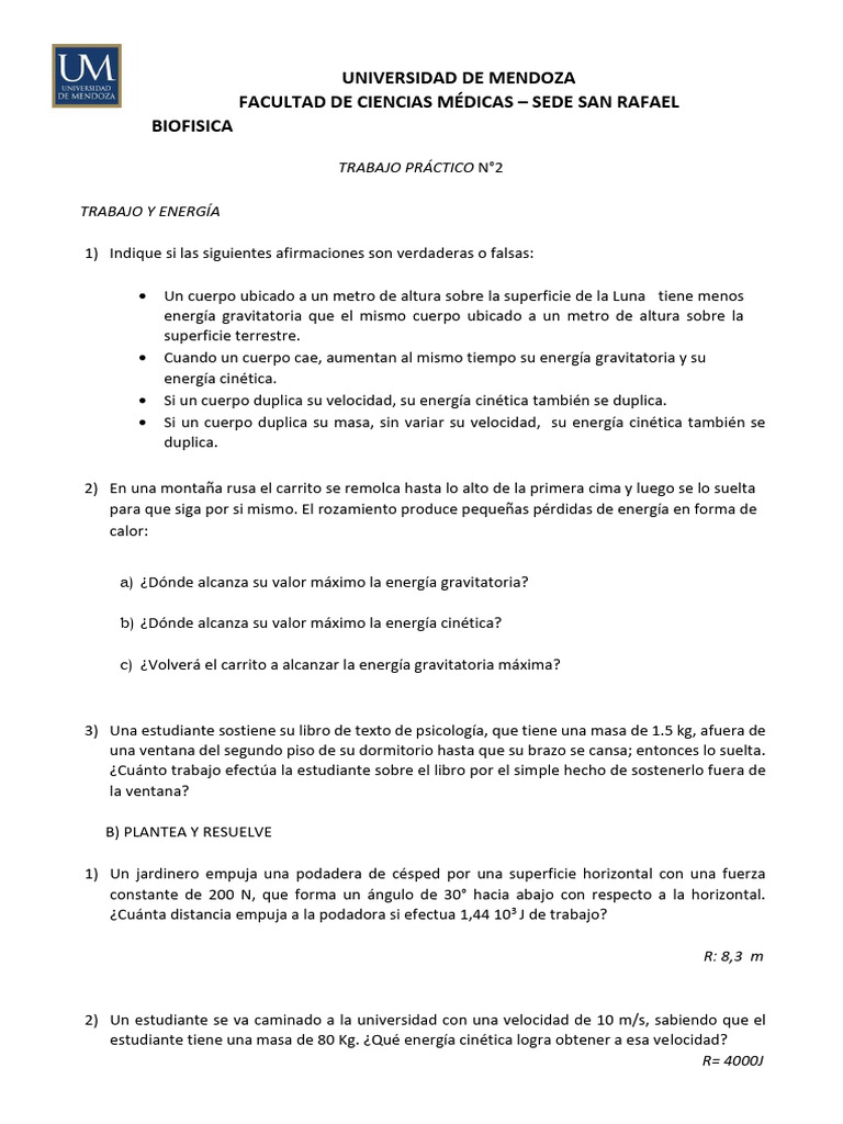 TP2 - 2023 | PDF | Masa | Naturaleza