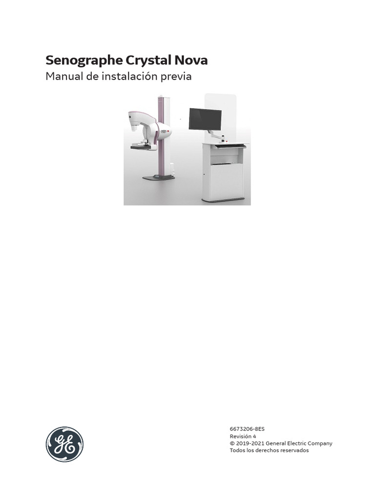 Senographe Crystal Nova Manual de Instalaci N Previa - PIM - 6673206-8ES - 4 | PDF | Fuente de ...