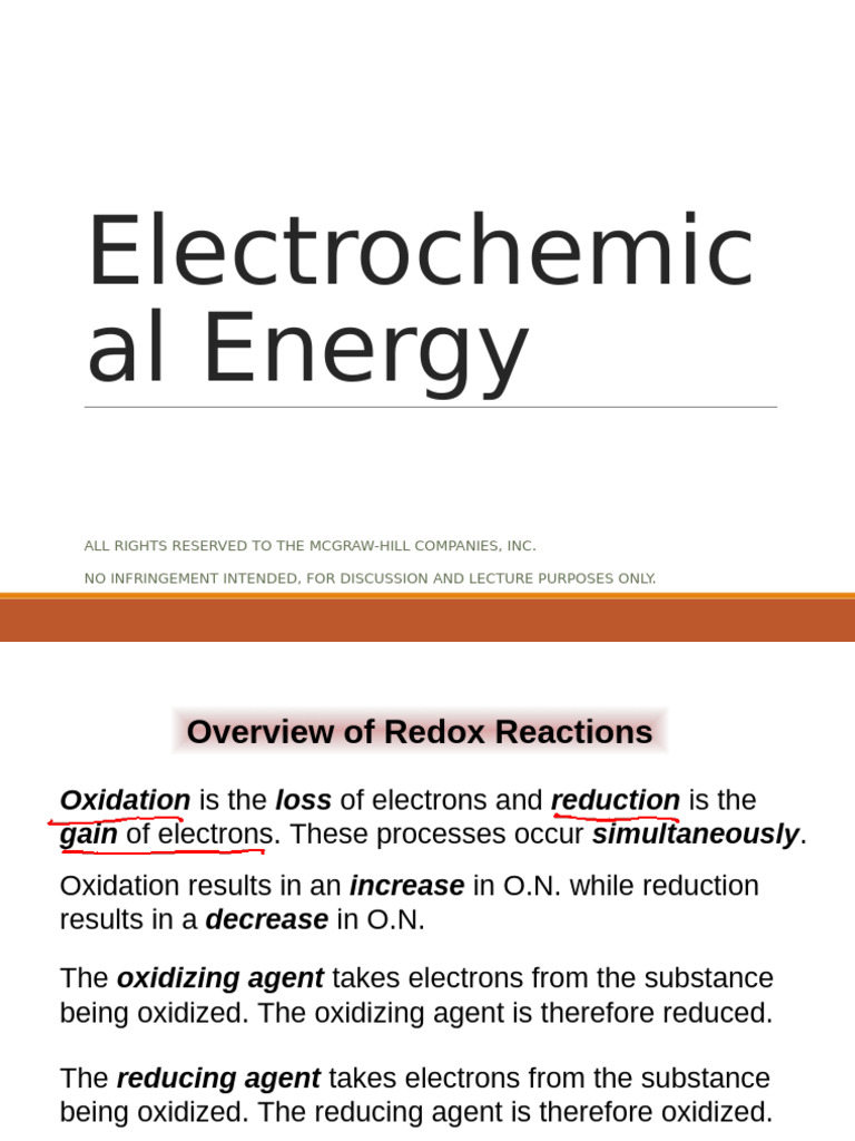 Redox Reactions and Electrochemical Cells | PDF | Redox | Electrode