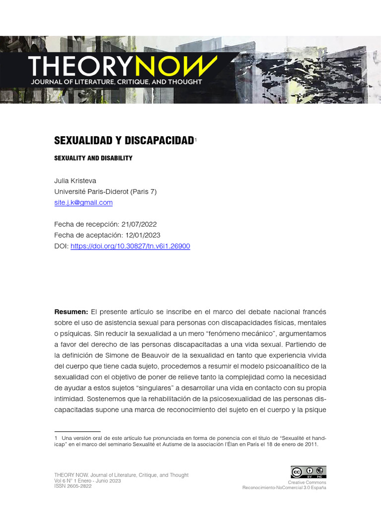 Elisacabrera, 02 - Kristeva 13-33 - V2 | PDF | Psicoanálisis | Invalidez