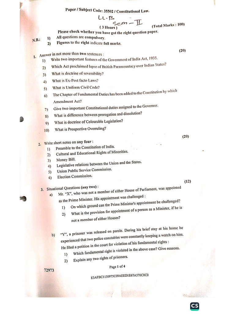 constitution paper 2019 | PDF