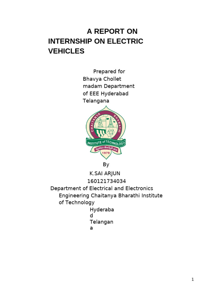 40 Electric Vehicles Report | PDF | Electric Motor | Lithium Ion Battery
