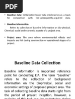 Baseline Data Collection in EIA | PDF | Water | Environment