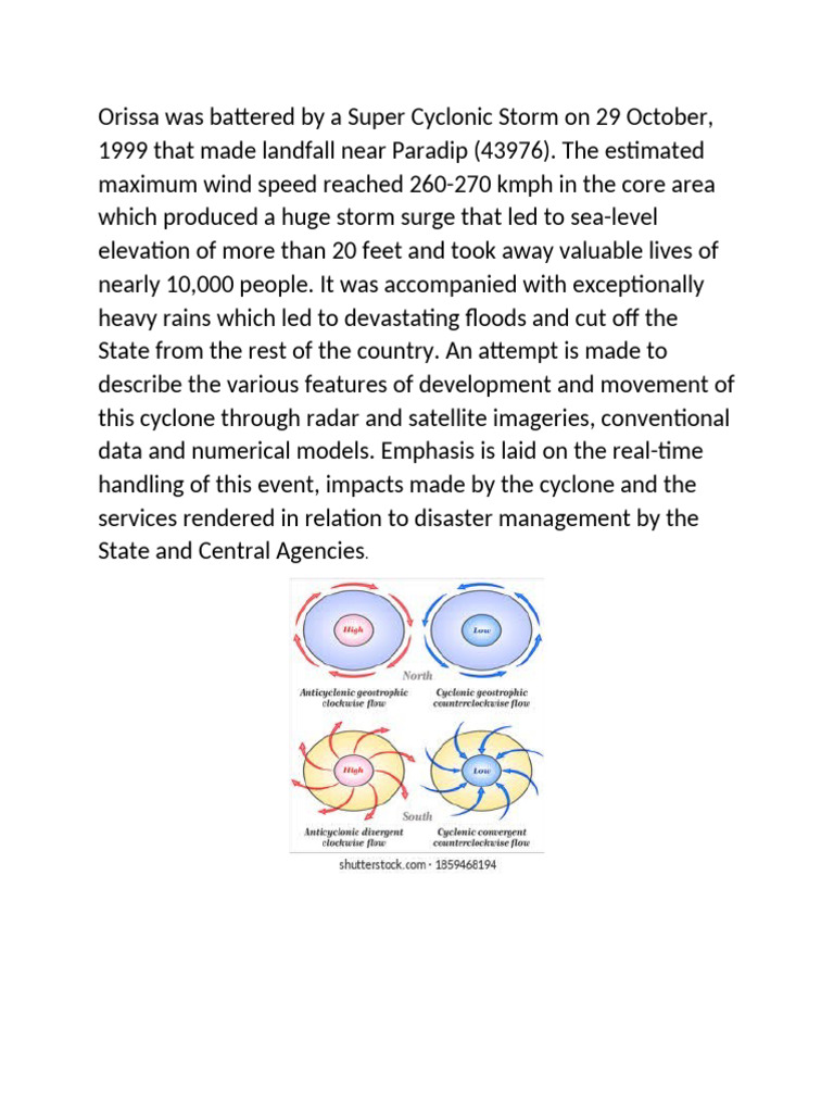 Impact of 1999 Orissa Super Cyclone | PDF
