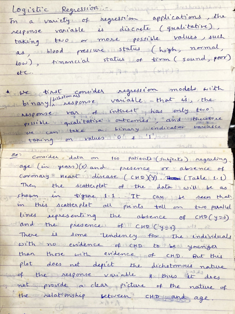 Lecture 10 - Simple Logistic Regression | PDF