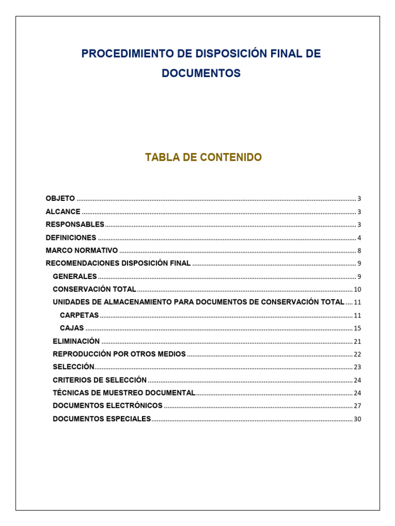 Disposicion Final de Documentos | PDF | Muestreo (Estadísticas) | Documento