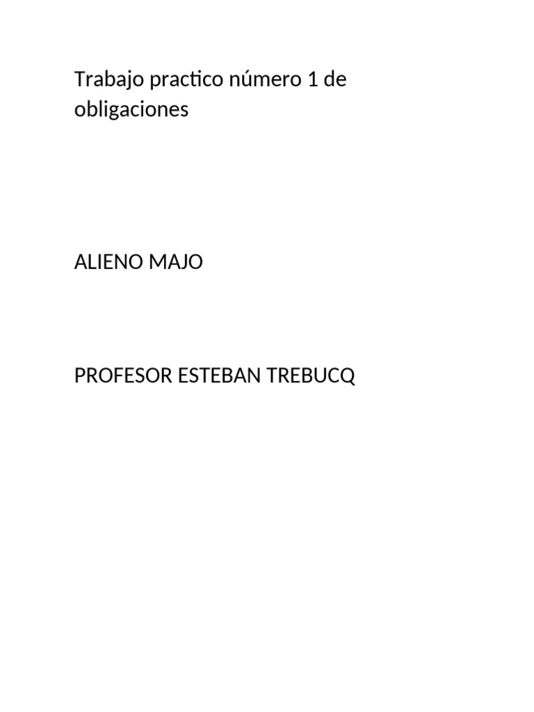 TP 1 Oblig Majo | PDF | Bienes (Ley)