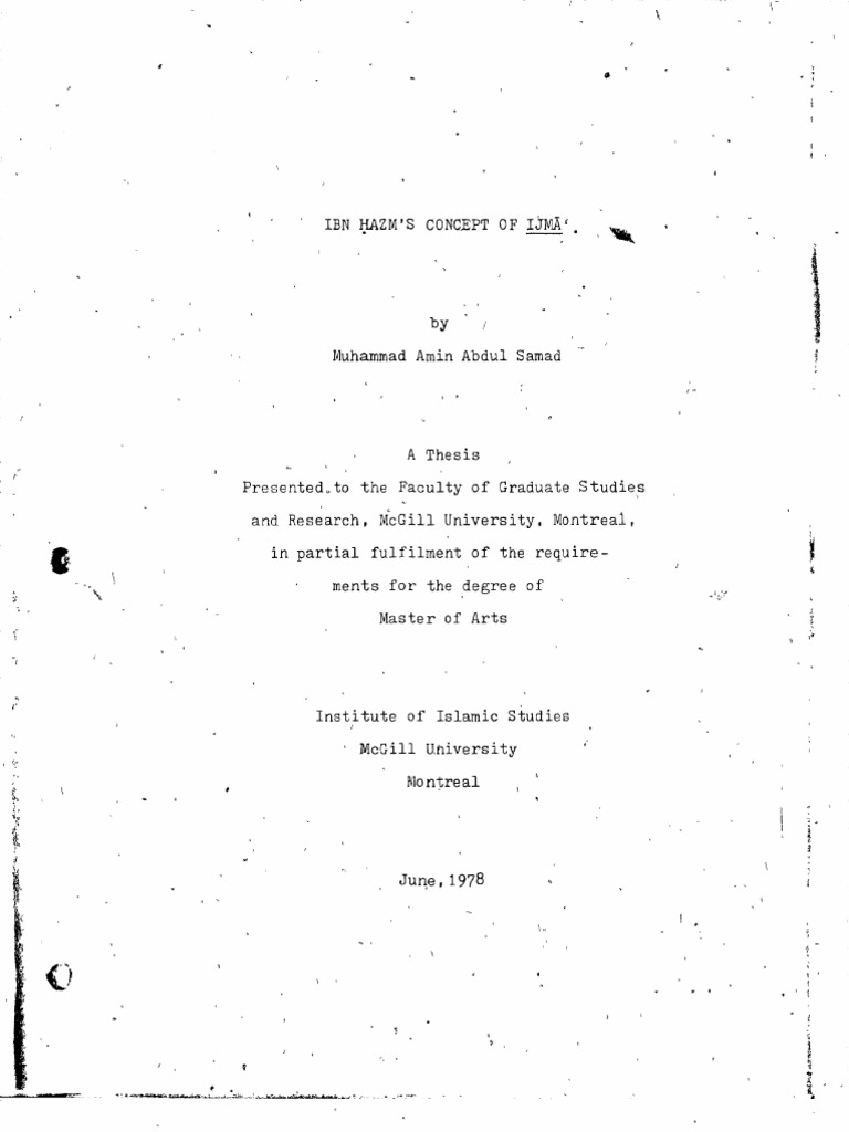 Ibn Hazms Concept of Ijmaa | PDF | Shia Islam | Quran