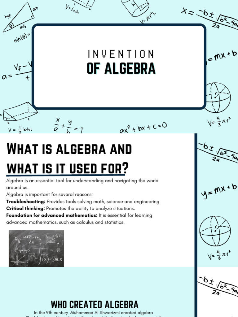 Interpreting Numerical Expressions Math Presentation in Light Blue Math ...