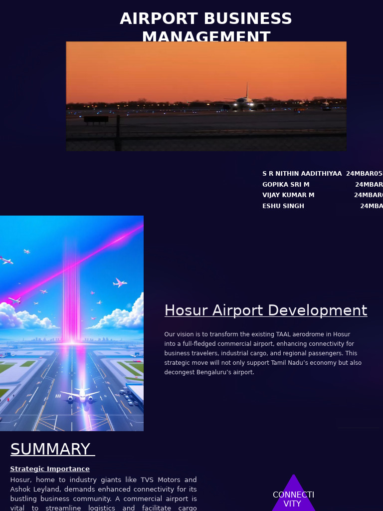 Hosur Airport Development Plan Overview | PDF | Airport | Aviation