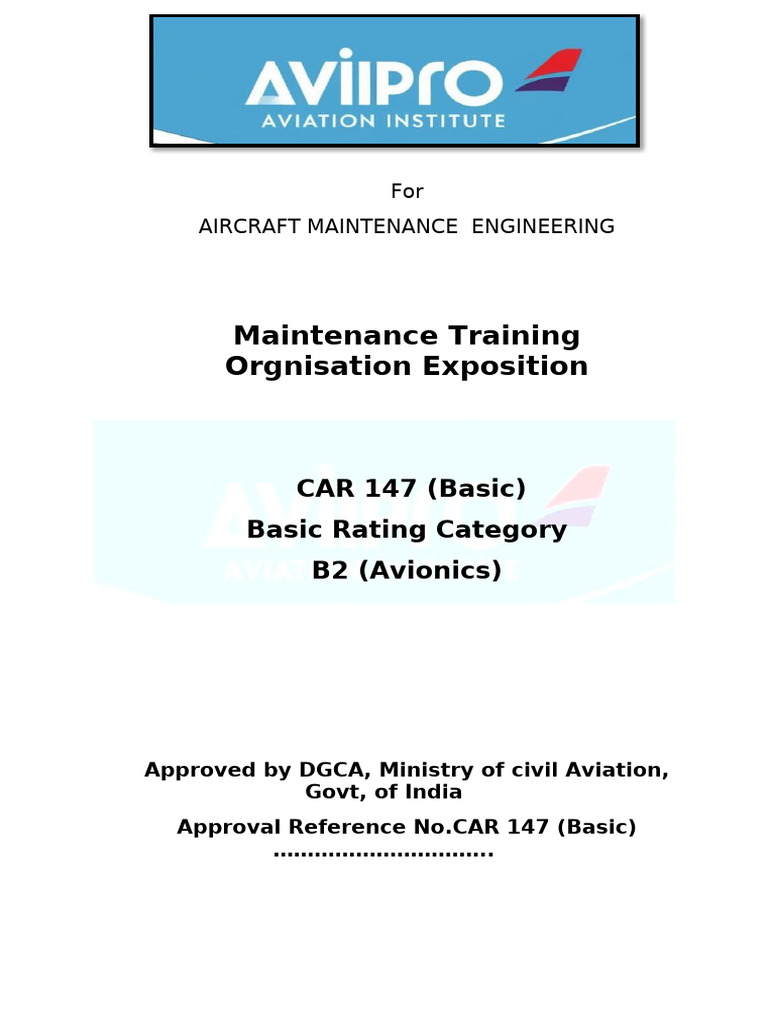 MTOE for CAR 147 Aviation Training | PDF | Audit | Regulatory Compliance
